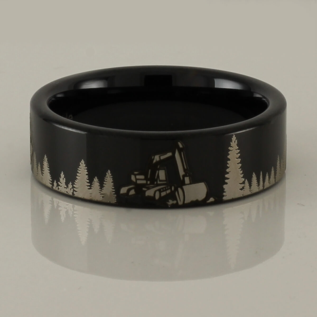 Excavator Chainsaw Bulldozer Tungsten Ring - My Shinies