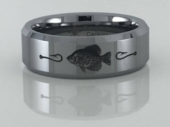 Tungsten Carbide Crappie Fish Ring - My Shinies