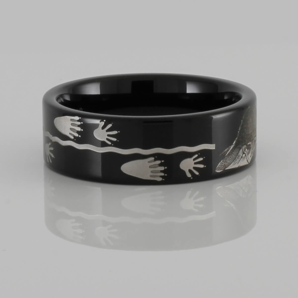 Beaver and Tracks Tungsten Ring - My Shinies