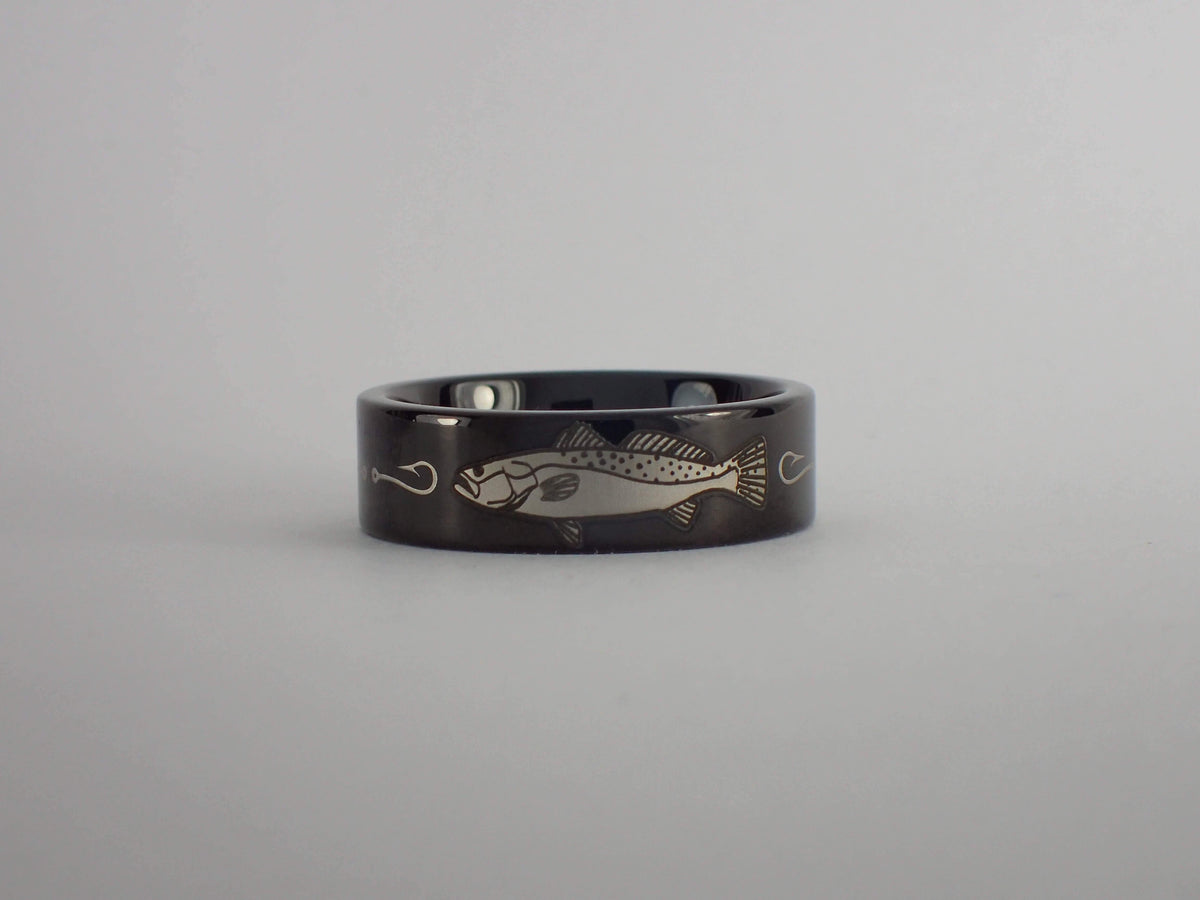 Tungsten Spotted Sea Trout Ring - My Shinies