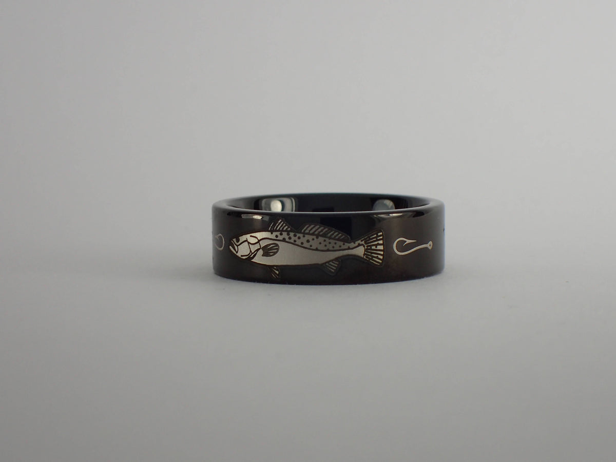 Tungsten Spotted Sea Trout Ring - My Shinies